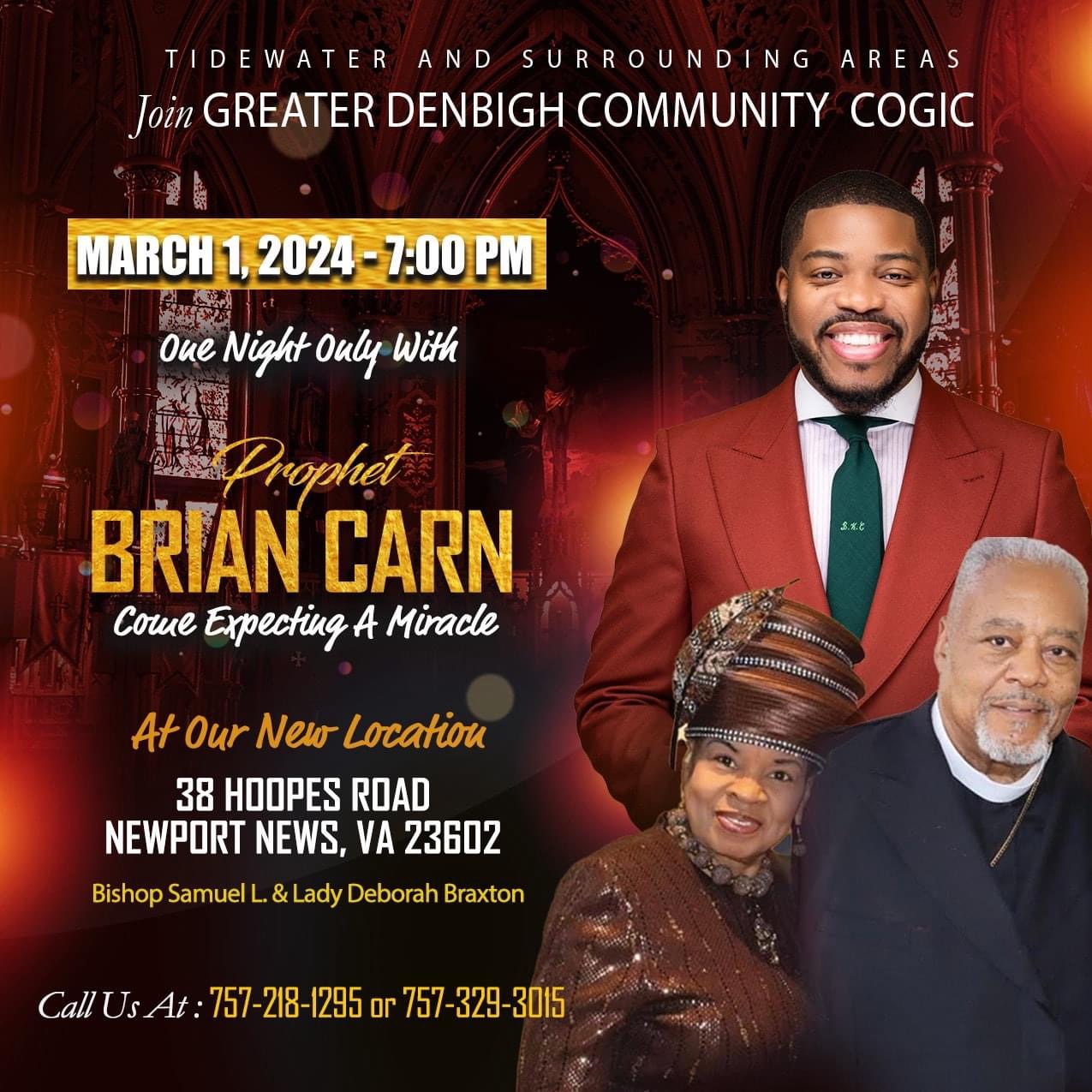 Prophet in Newport News, VA | Brian Carn Ministries