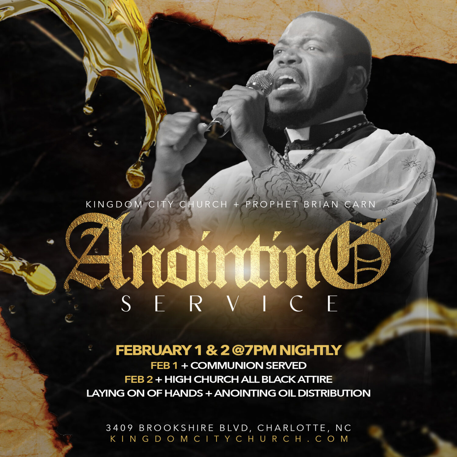 KCC Anointing Service (Charlotte, NC) | Brian Carn Ministries
